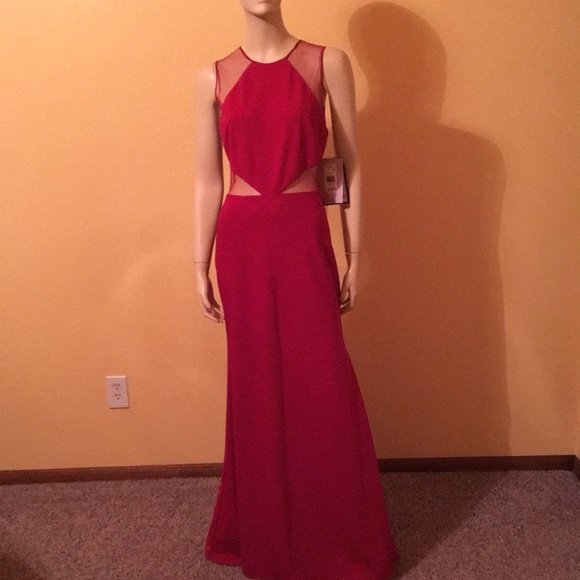JS Collections | Dresses | Js Collections Nwt Damaged Red Formal Sz 2 ...